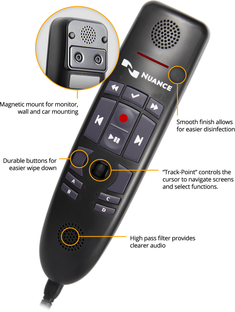 Nuance PowerMic 4 Clinician Dictation Microphone | Advanced Medical Inc.